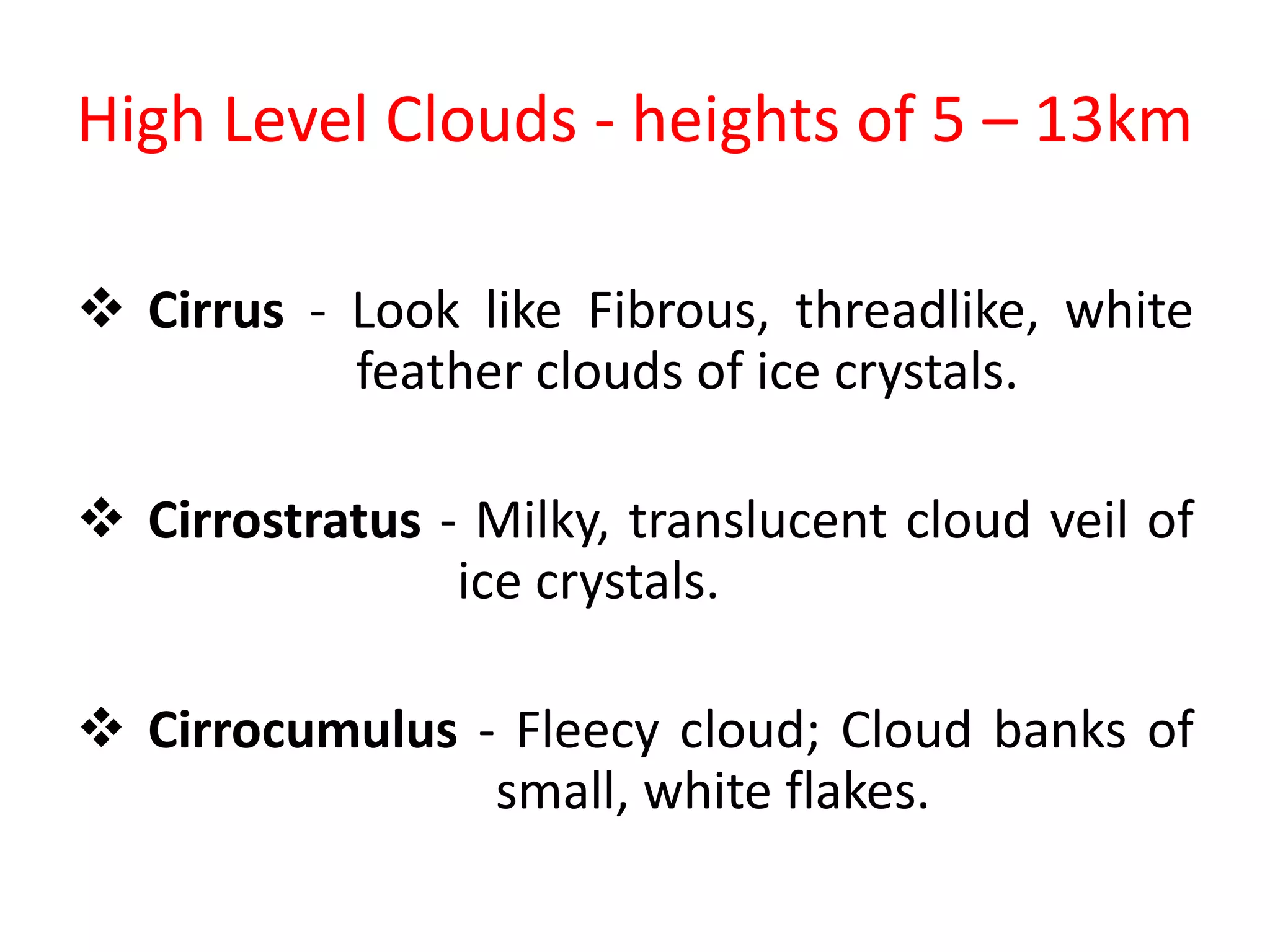 Types of Clouds and Classification | PPTX