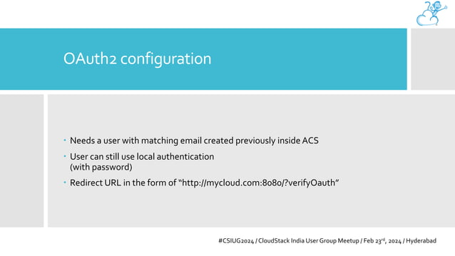 CloudStack Authentication Methods – Harikrishna Patnala, ShapeBlue | PPT