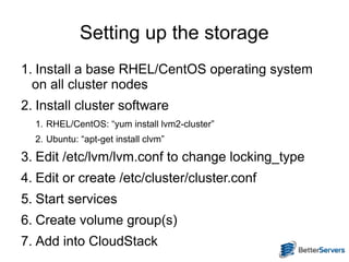 Using CloudStack With Clustered LVM | ODP