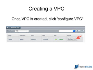 Implementing CloudStack's VPC feature | ODP