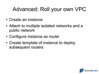 Implementing CloudStack's VPC feature | ODP