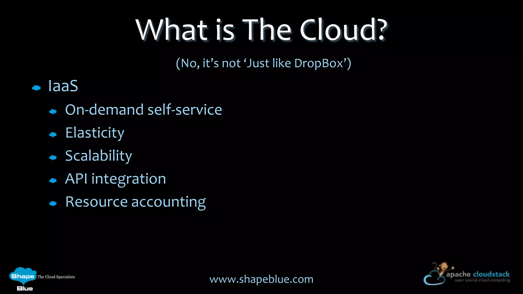 Cloudstack 101 - an introduction to Coudstack | PPTX | Cloud Computing | Internet