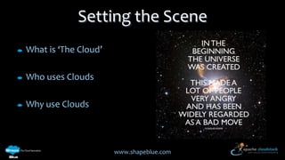 Cloudstack 101 - an introduction to Coudstack | PPTX | Cloud Computing | Internet