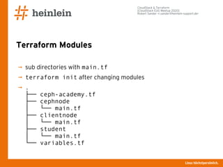 Robert Sander: CloudStack and Terraform | PDF