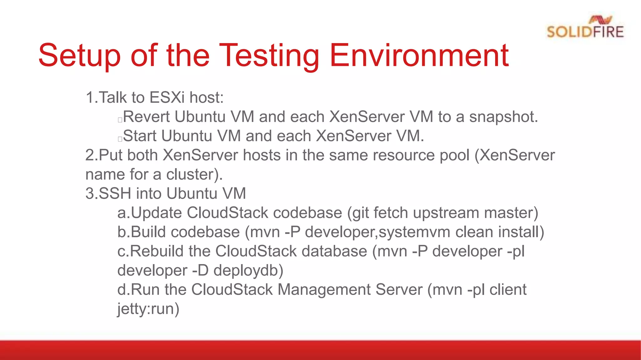 Cloudstack Automated Integration Testing With Marvin Ppt