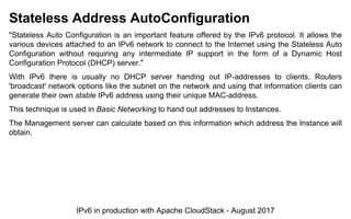 CloudStack IPv6 in production | PDF