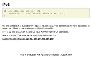 CloudStack IPv6 in production | PDF