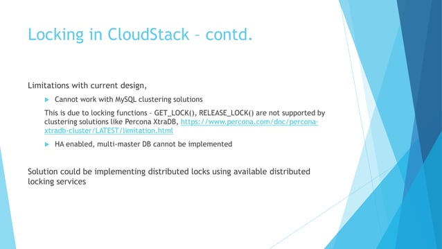 Abhishek Kumar - CloudStack Locking Service | PPT