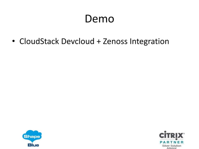Cloud stack monitoring with zenoss | PPT