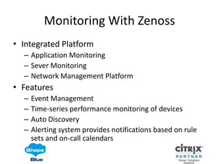 Cloud stack monitoring with zenoss | PPT