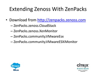 Cloud stack monitoring with zenoss | PPT