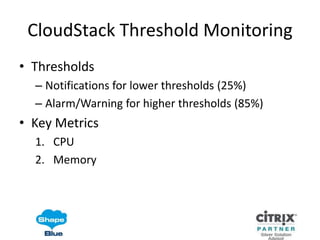 Cloud stack monitoring with zenoss | PPT