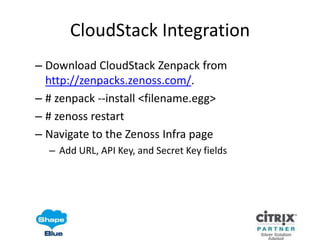 Cloud stack monitoring with zenoss | PPT