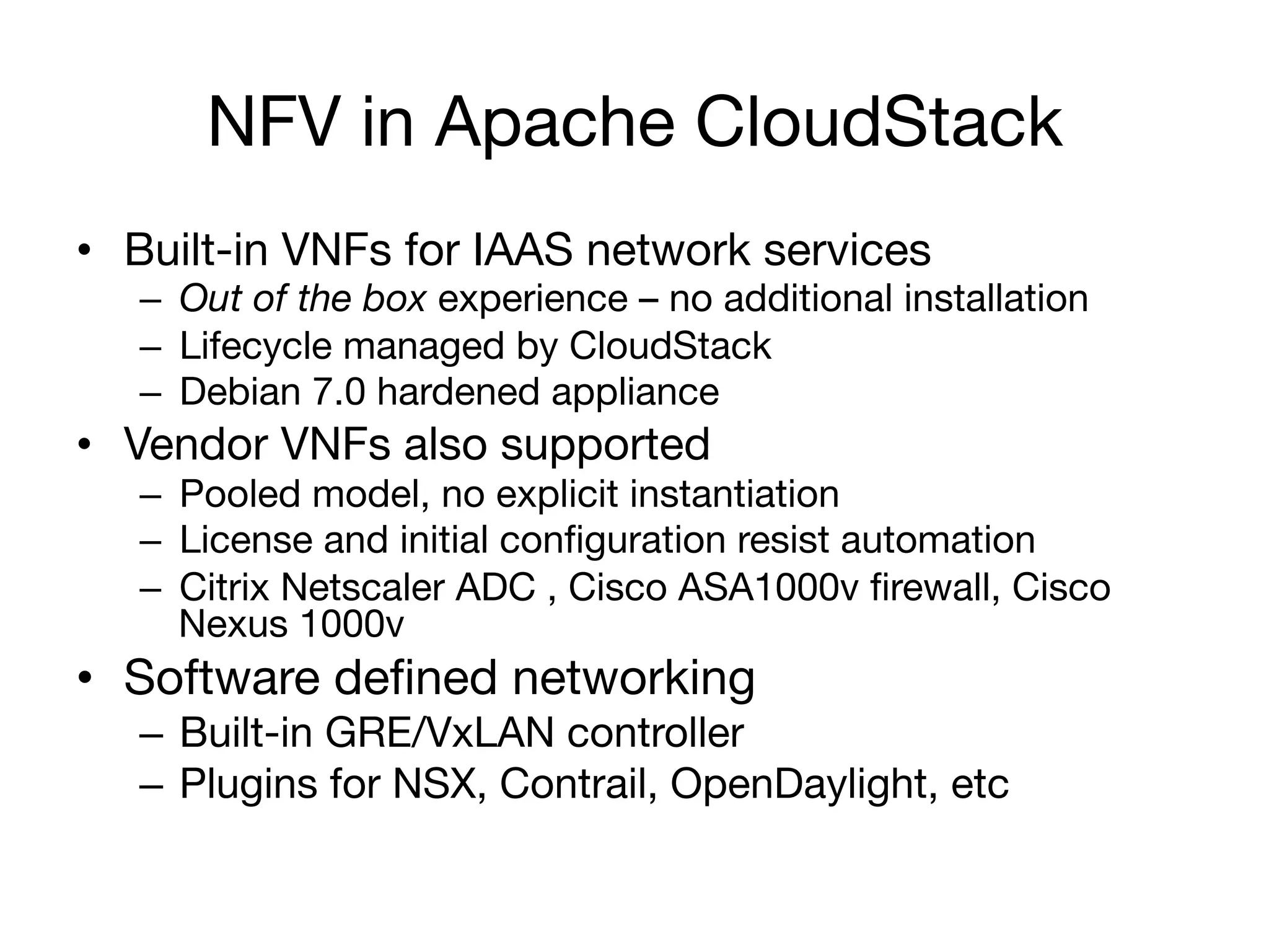 Network Functions Virtualization and CloudStack | PDF