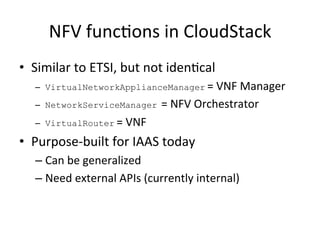 Network Functions Virtualization and CloudStack | PPT