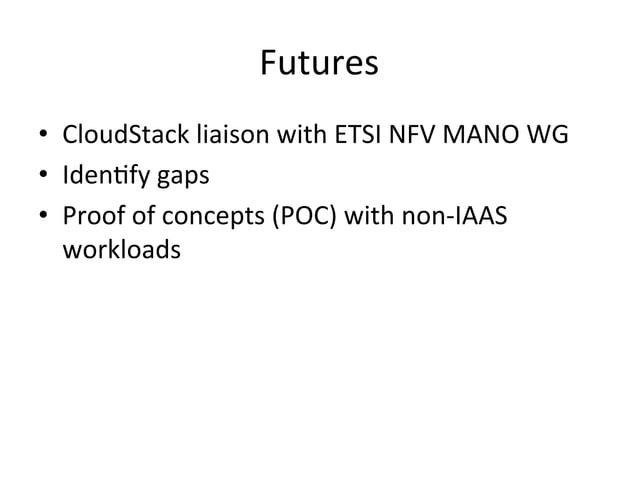 Network Functions Virtualization and CloudStack | PPT