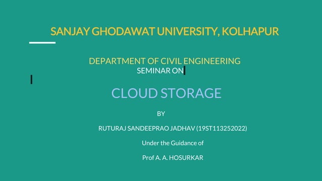 CLOUD STORAGE.pptx | Cloud Computing | Internet