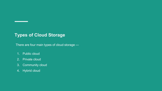 CLOUD STORAGE.pptx | Cloud Computing | Internet