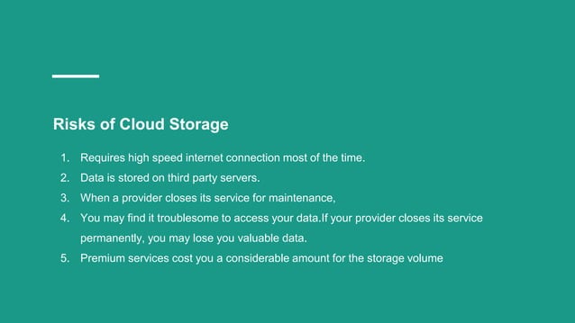 CLOUD STORAGE.pptx | Cloud Computing | Internet