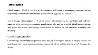 Cloud storage infrastructures | PDF