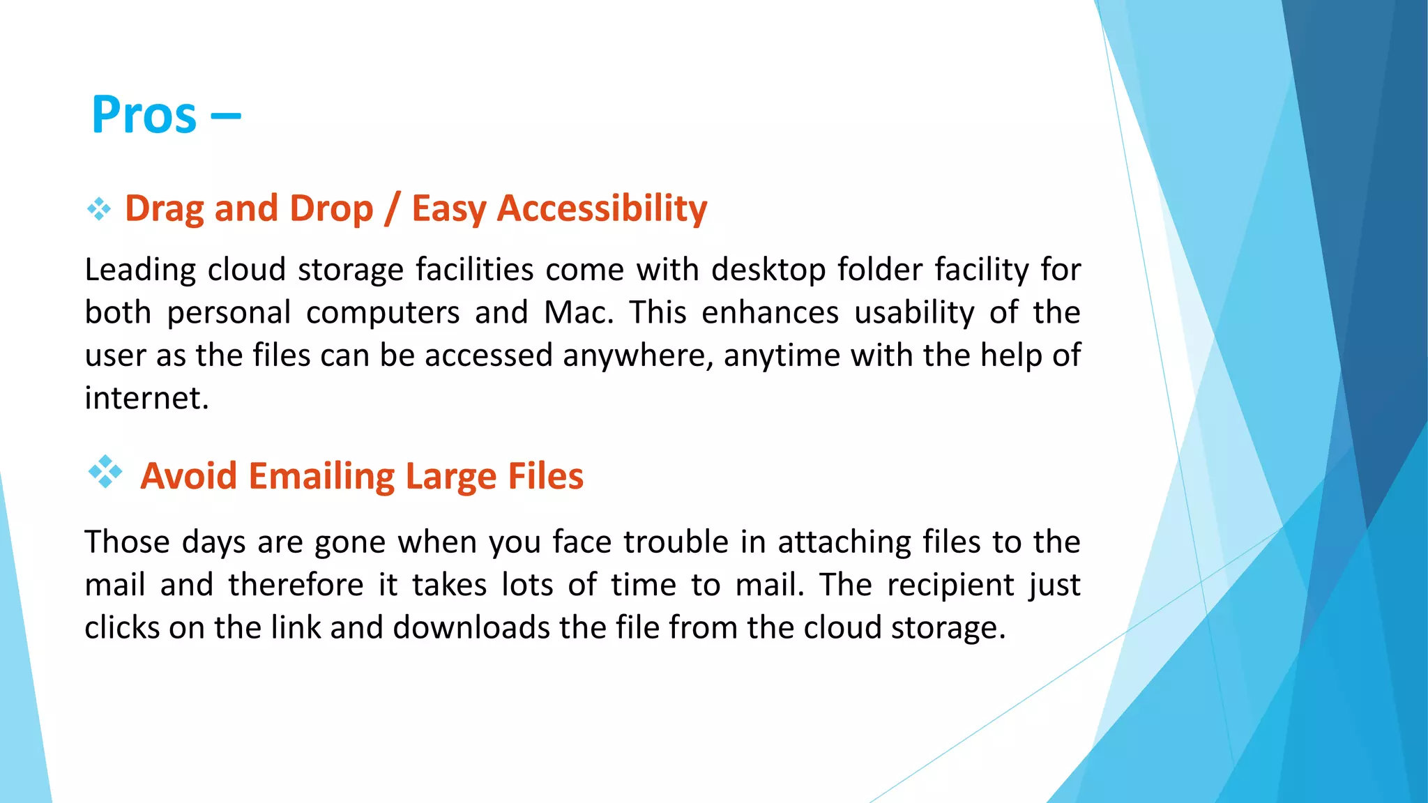 Cloud Storage – Pros & Cons | PPT
