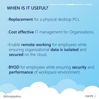 Windows Virtual Desktop - Desktops on Cloud ! | PDF