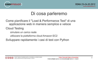 Cloud Testing di applicazioni web con Python ed Amazon EC2, by Fabio ...