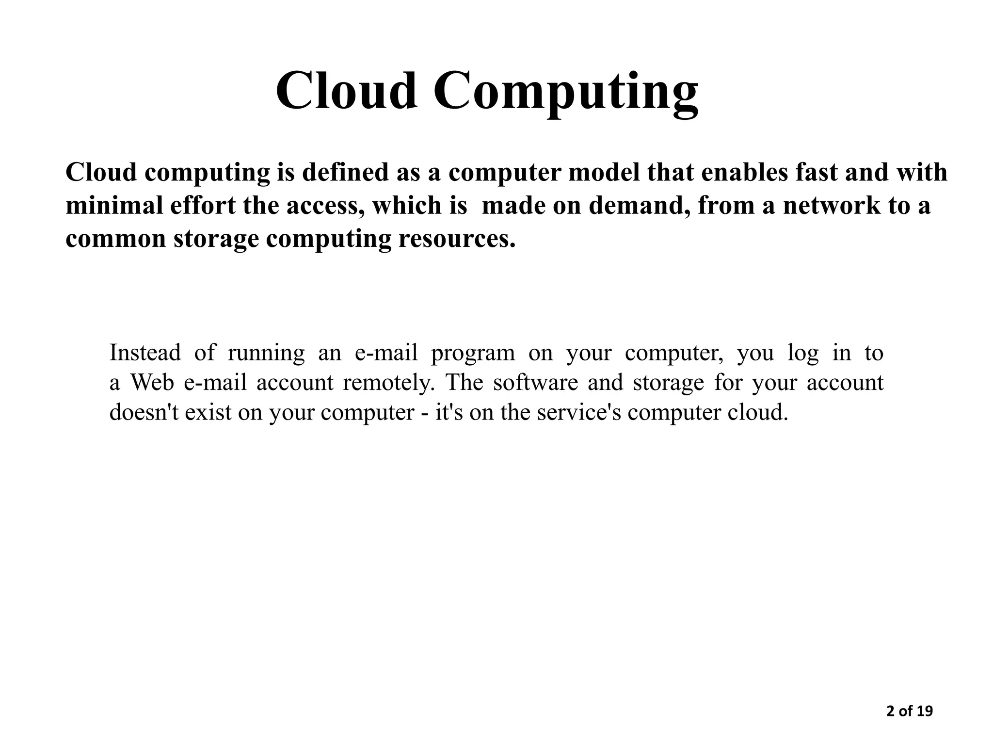 Introduction to Cloud Computing | PPT