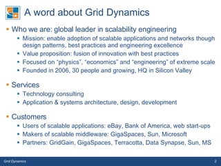Using Grid Technologies in the Cloud for High Scalability | PPT
