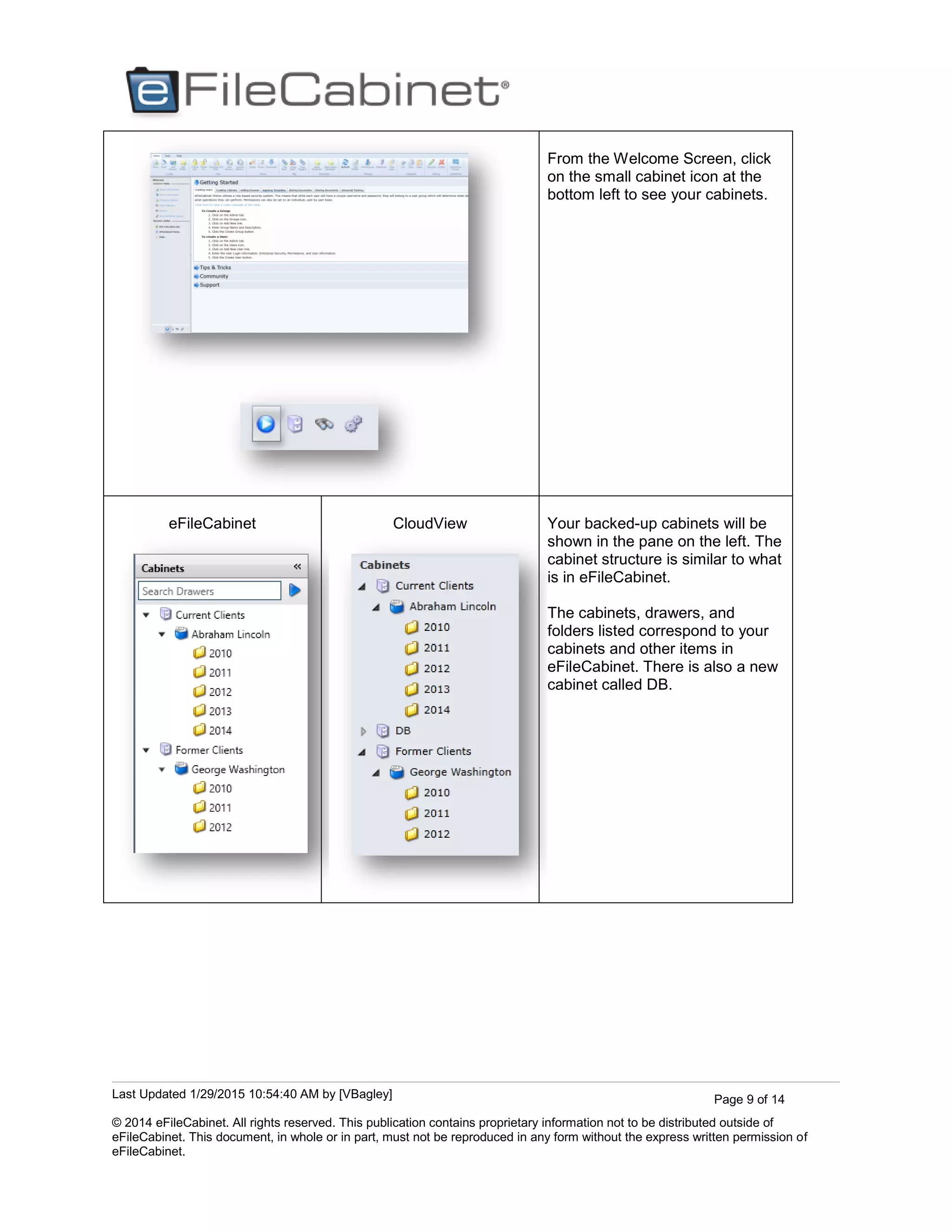 eFileCabinet Cloud View Backup Guide | PDF