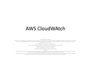 CloudWAtch log insights presentation.pptx