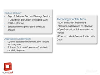 OpenStack in Action 4! Daniel Pays & Régis Allègre - Cloudwatt Public Cloud: OpenStack secured ...