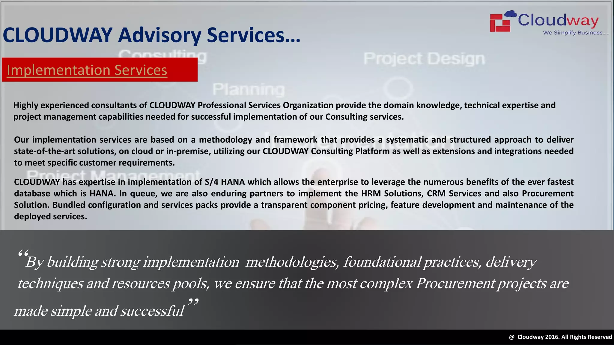 Cloudway corporate presentation | PPT