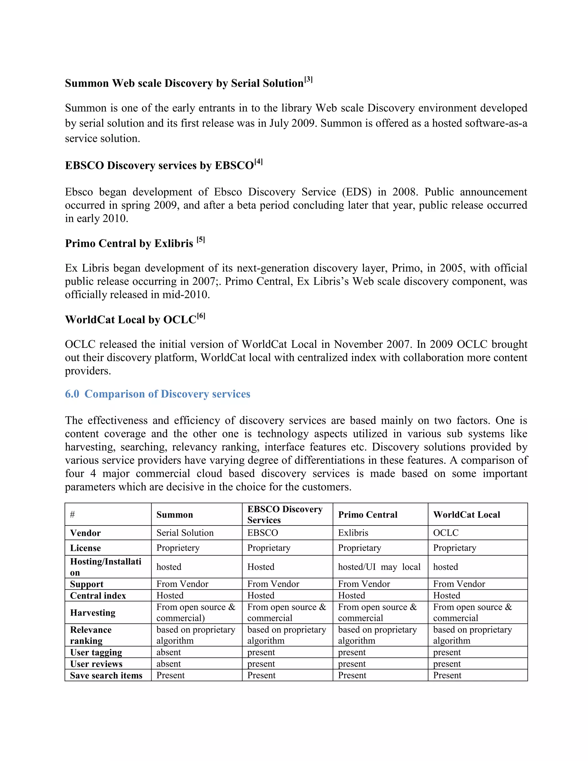 Cloud web scale discovery services landscape an overview | PDF