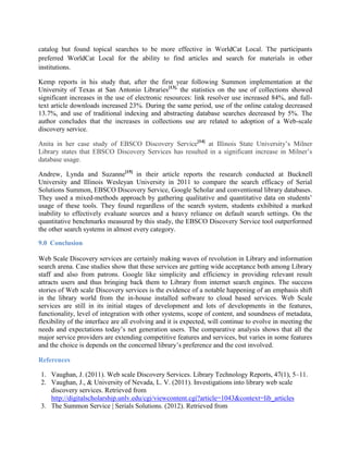 Cloud web scale discovery services landscape an overview | PDF