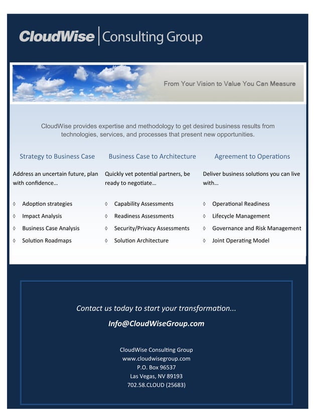 CloudWise Brochure | PDF