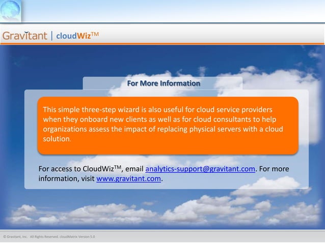 cloudWiz - features | PPTX