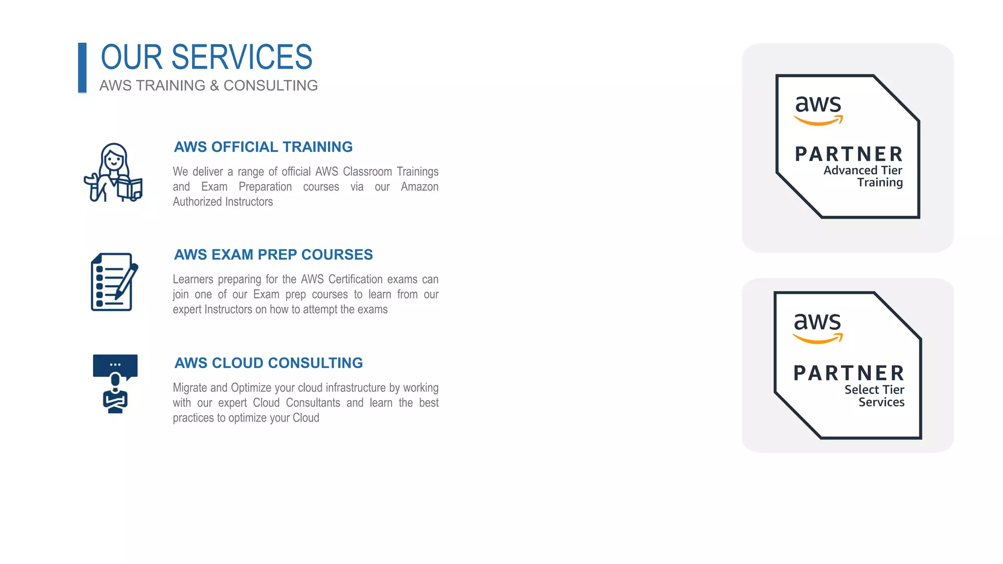 Official AWS Training Partner | Cloud Wizard Consulting | PPT