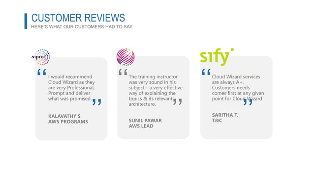 Official AWS Training Partner | Cloud Wizard Consulting | PPT