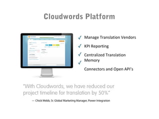 TAUS Translation Technology Showcase - Cloudwords Overview | PPT ...