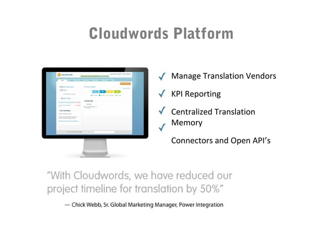 TAUS Translation Technology Showcase - Cloudwords Overview | PPT