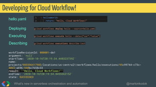 Cloud Workflows What's new in serverless orchestration and automation | PPT