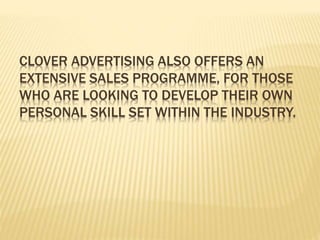 Clover advertising about us | PPTX