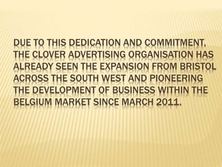 Clover advertising about us | PPTX