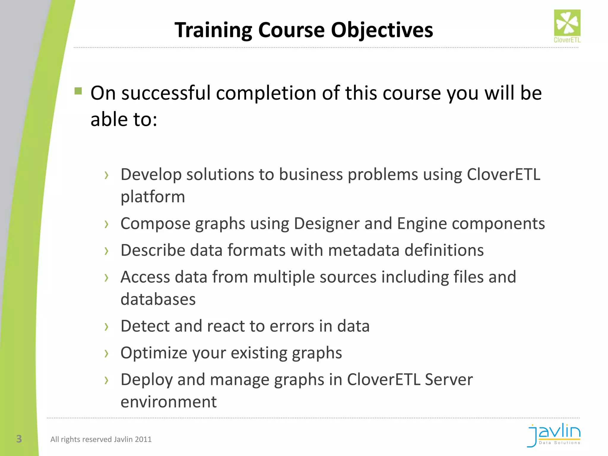 CloverETL Basic Training Excerpt | PDF