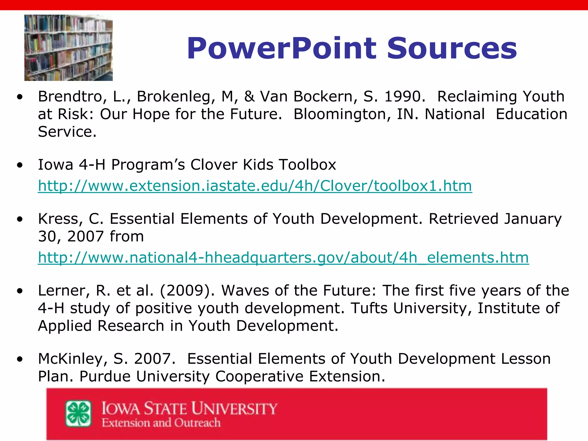 Iowa 4-H Clover Kids Positive Child Development | PPTX