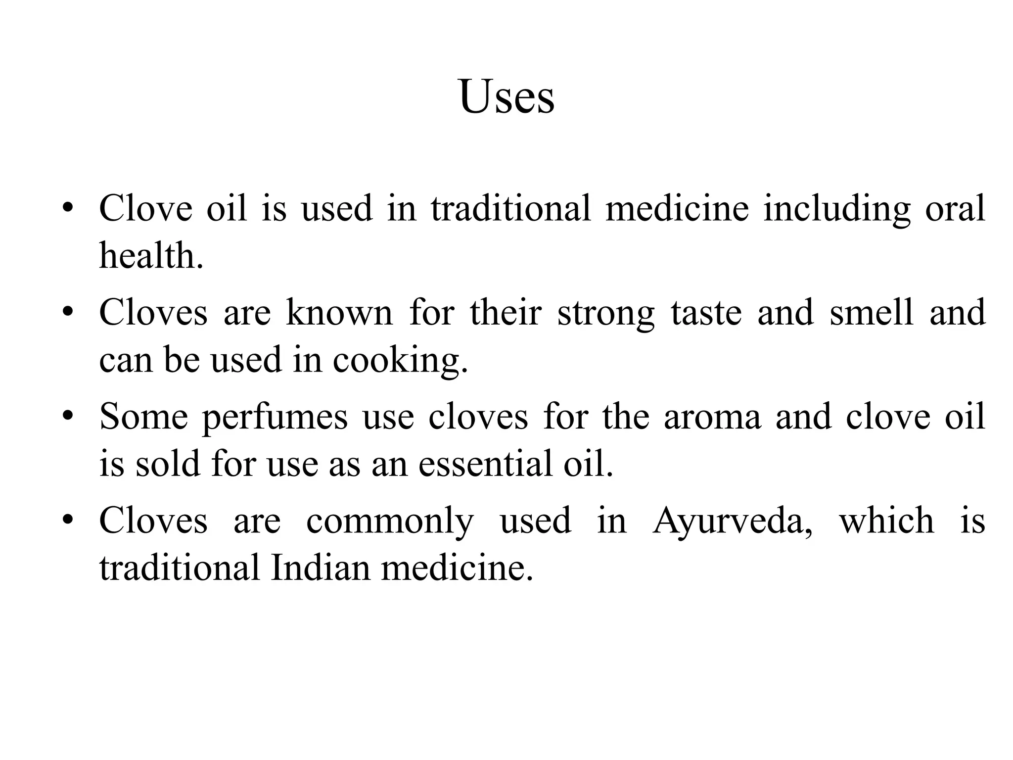 Cloves and its medicinal benefits | PPTX