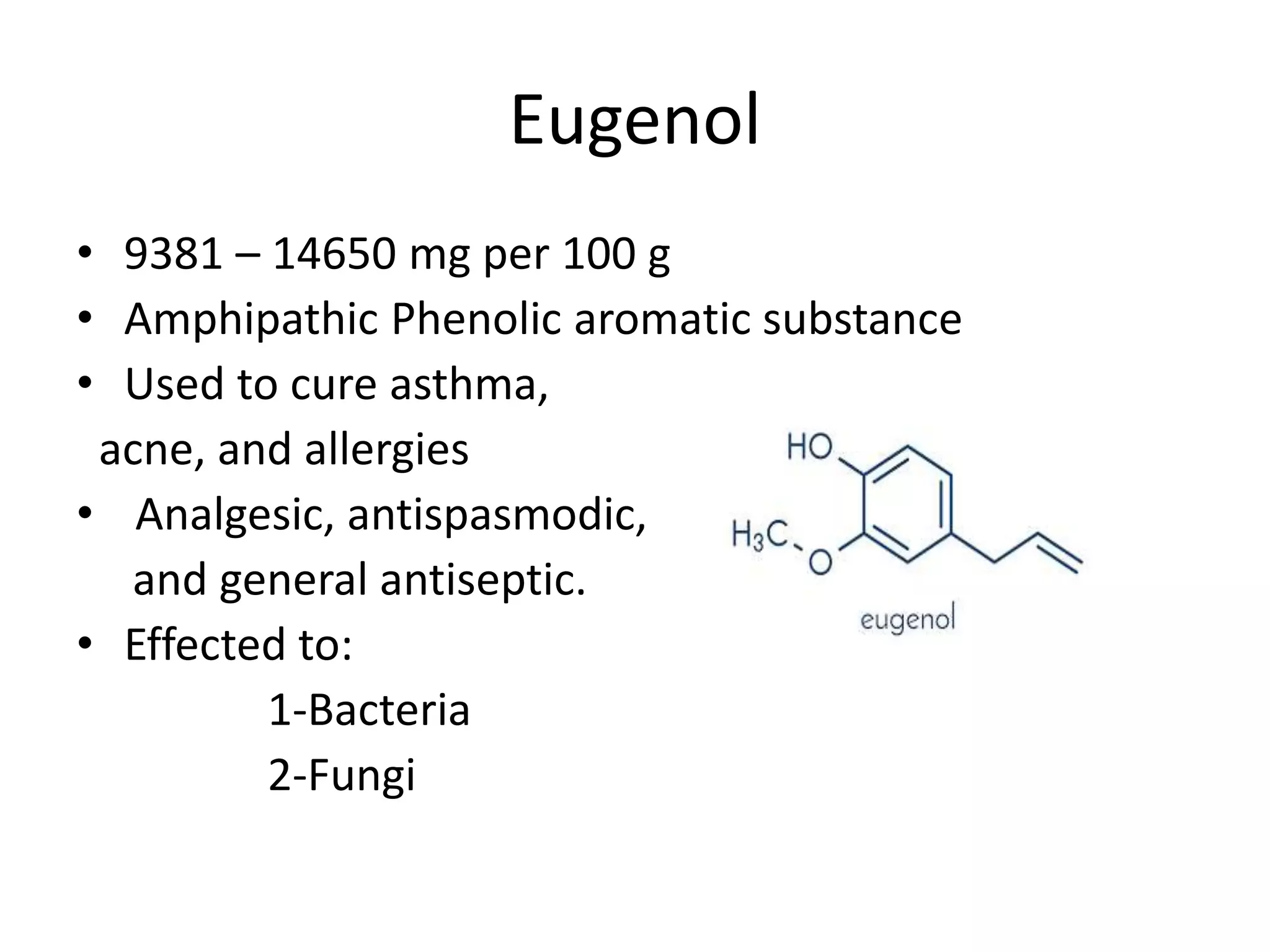 Cloves and eugenol slides | PPTX