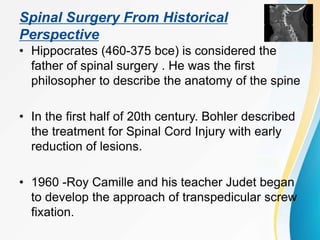 Clowards Anterior approach with Interbody fusion in a patient with AO ...