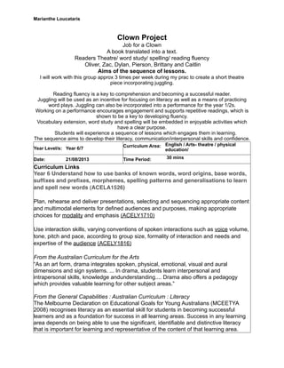 Circus Literacy Lesson Plan | PDF